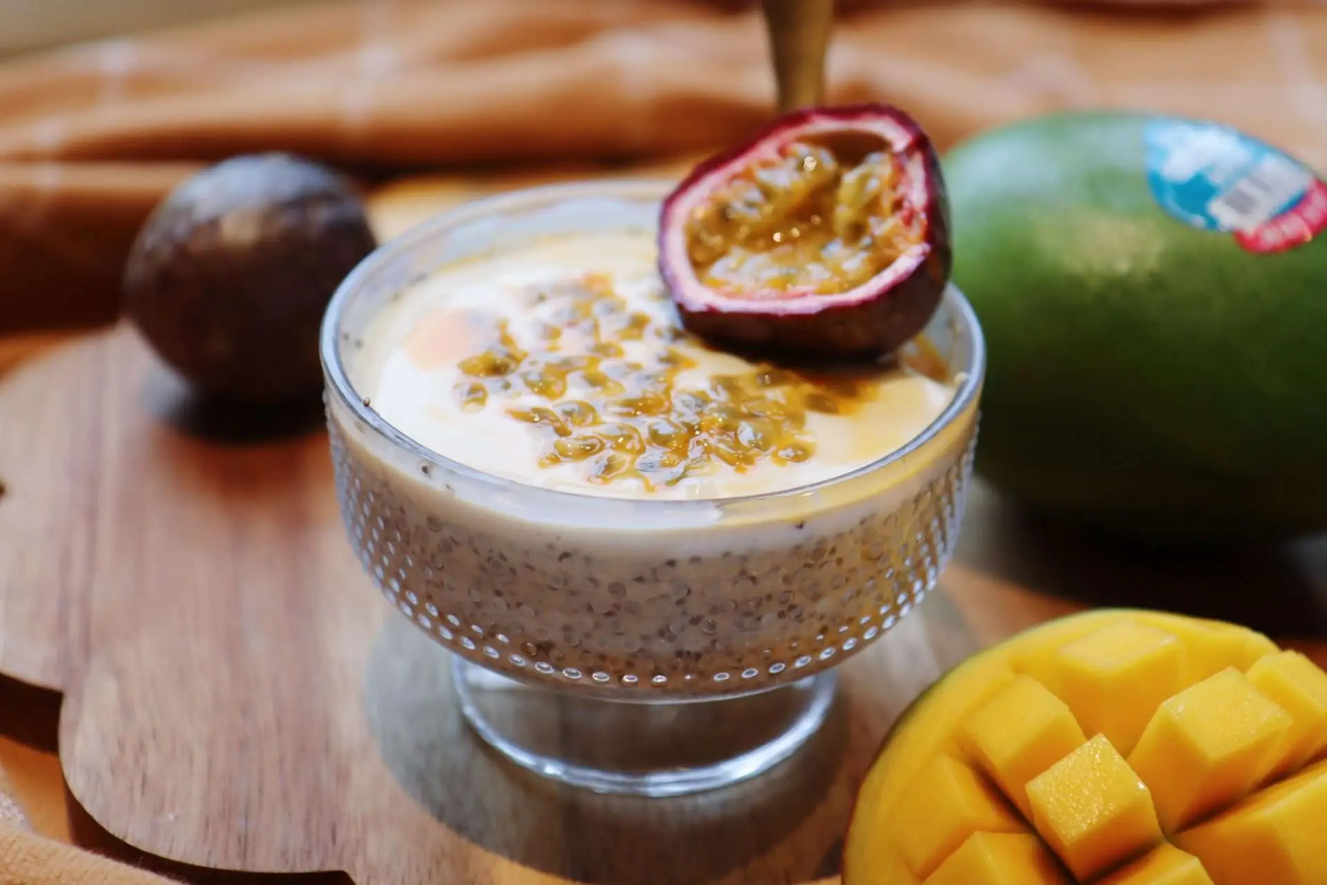 Mango passievrucht chia pudding - Discovered
